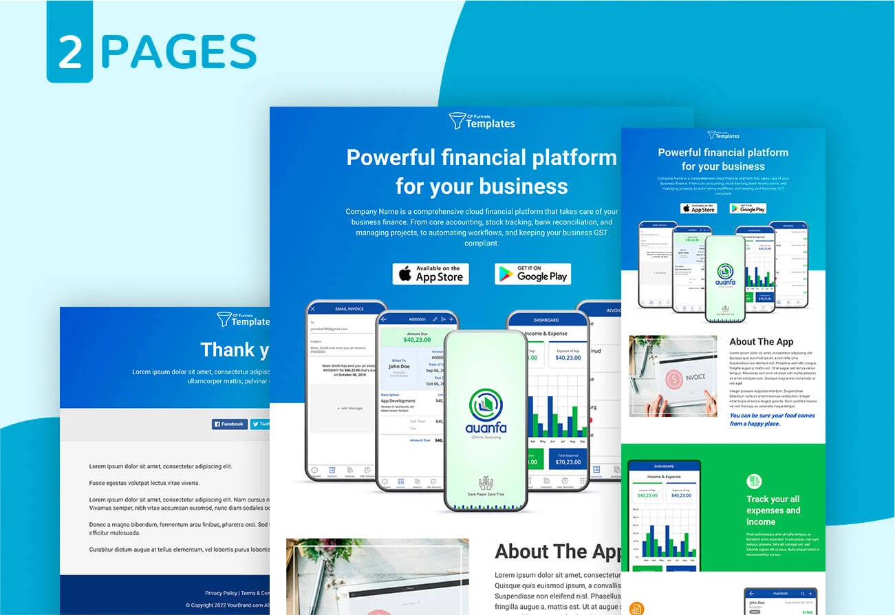 App Ace: Elevate Your Business with a Sales Funnel HTML Template